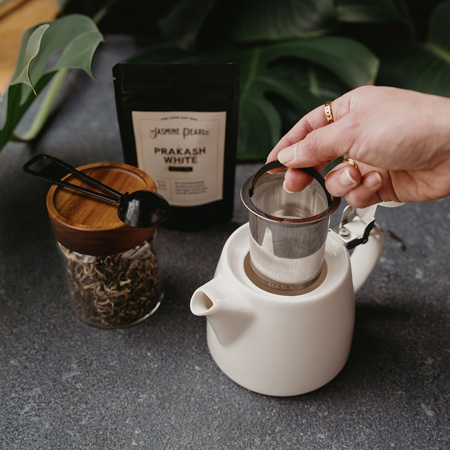 Stump Teapot - WHITE - Jasmine Pearl Tea Company