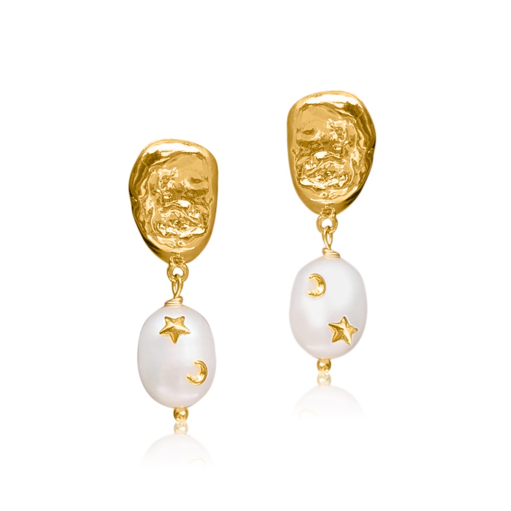 Astra Large Pearl Drop Earrings : Lustrous pearl jewellery