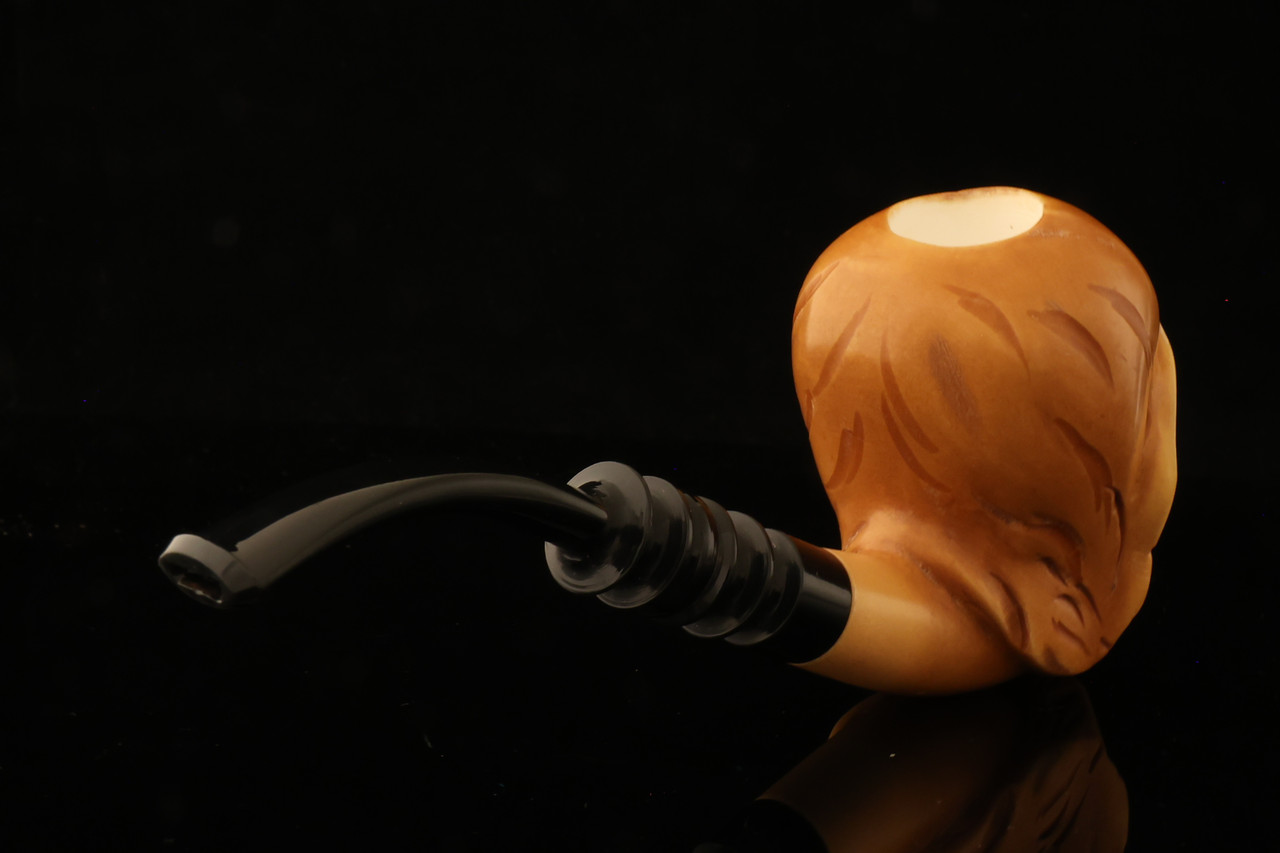 Grim Reaper Block Meerschaum Pipe by Kenan with case