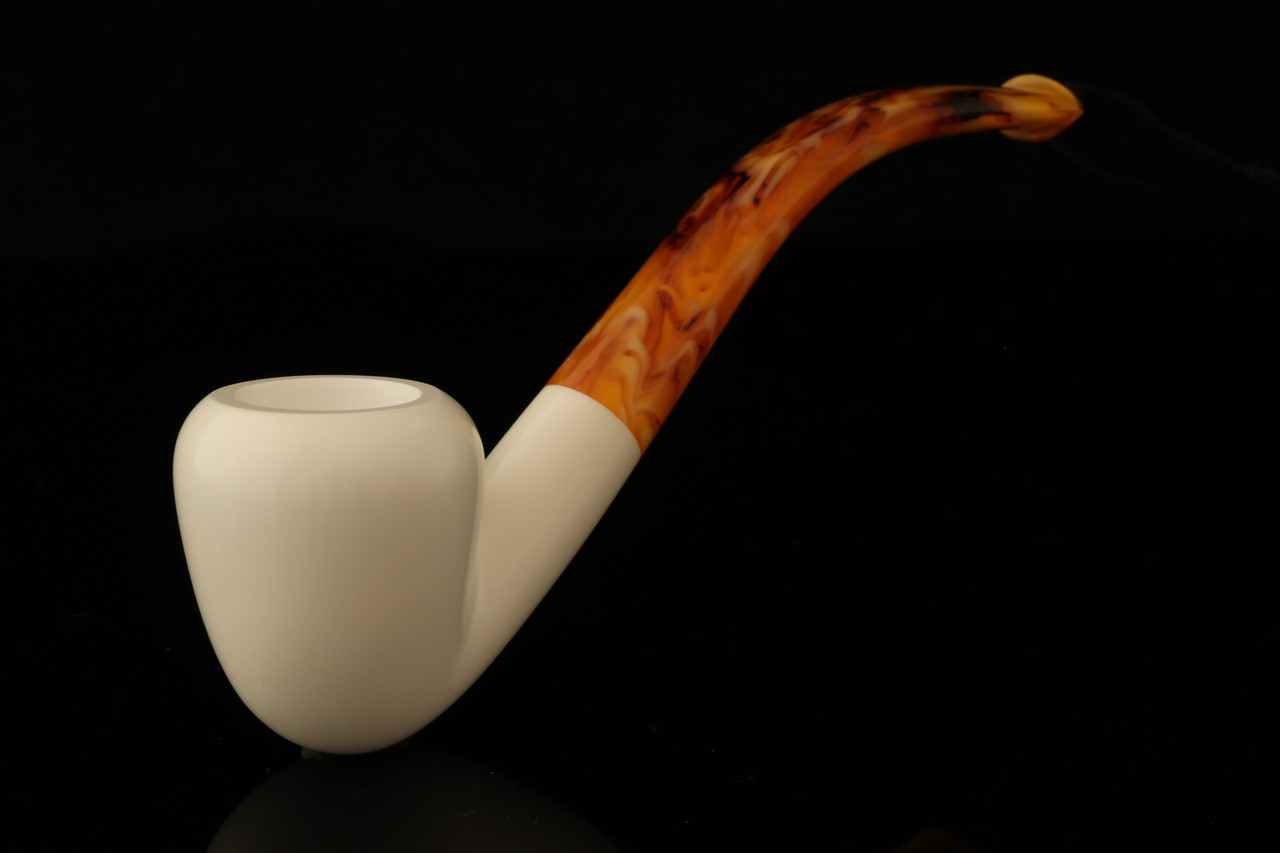 Acorn Hand Carved Block Meerschaum Pipe with fitted case