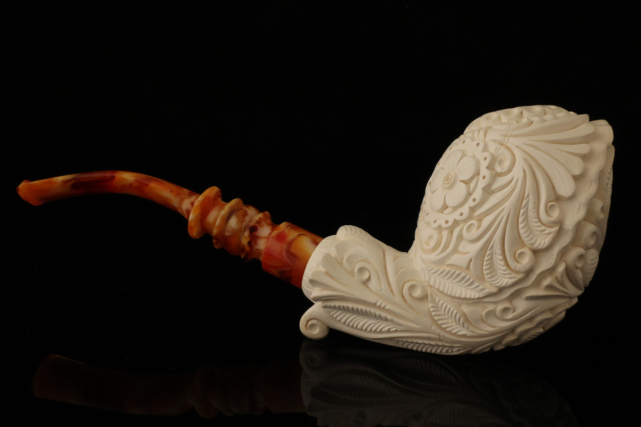 Victorian Block Meerschaum Pipe with fitted case 14702