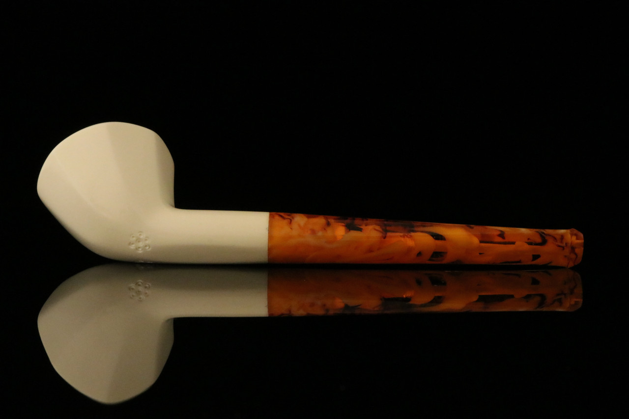 Octagon Straight Block Meerschaum Pipe with fitted case