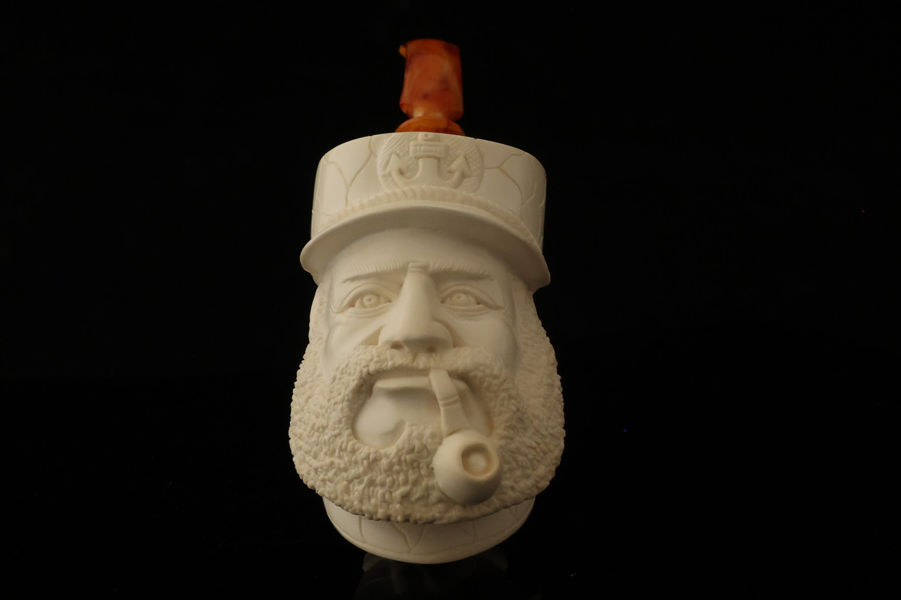 Fisherman Block Meerschaum Pipe by I. Baglan 14725