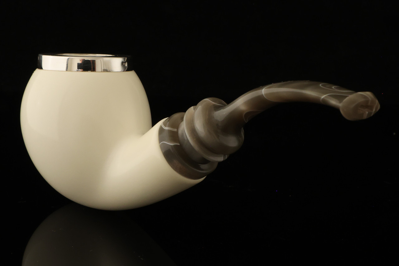 srv Premium RC Apple Reverse Calabash Meerschaum Pipe