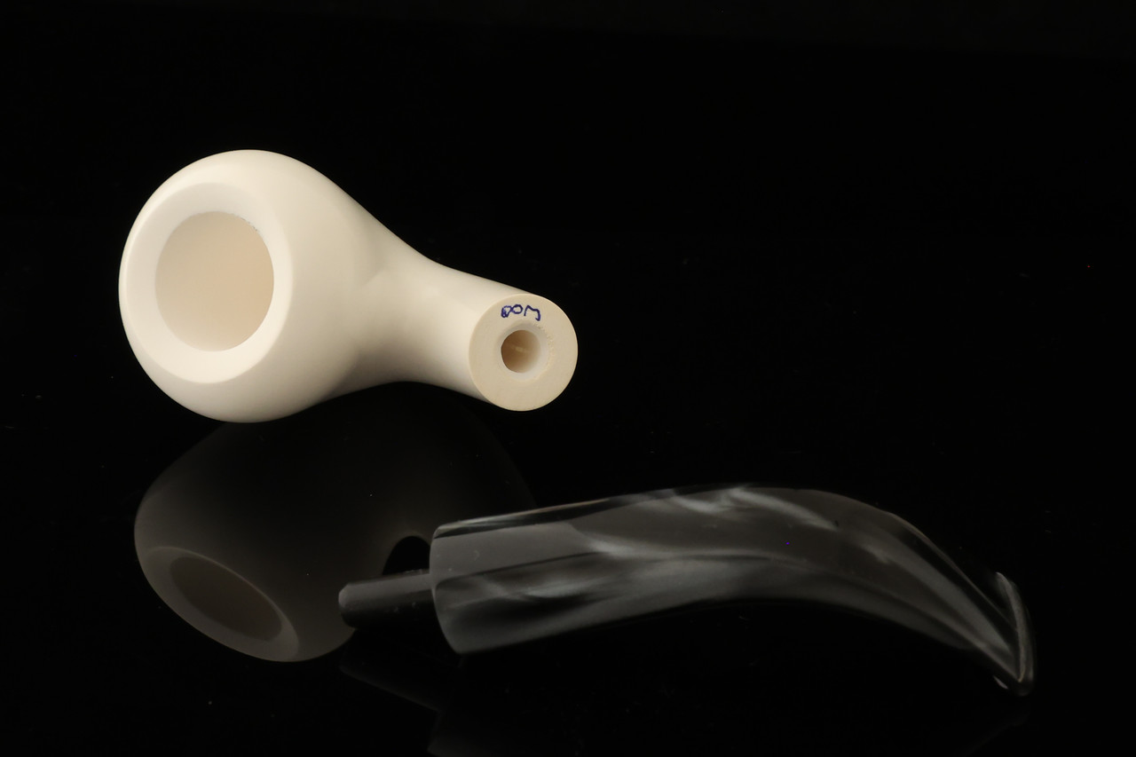 srv Premium Acorn Block Meerschaum Pipe with case 14811