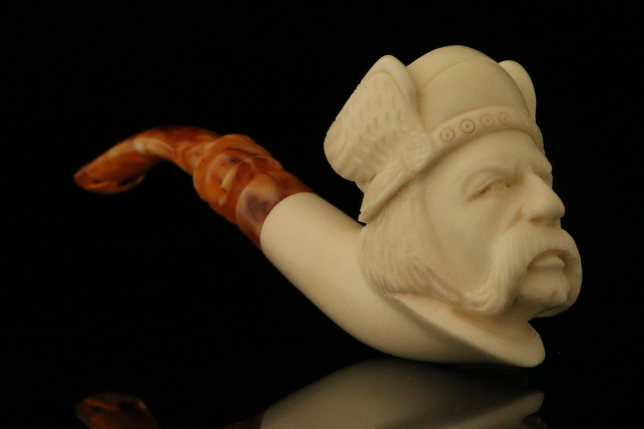 Viking Block Meerschaum Pipe with fitted case M1649