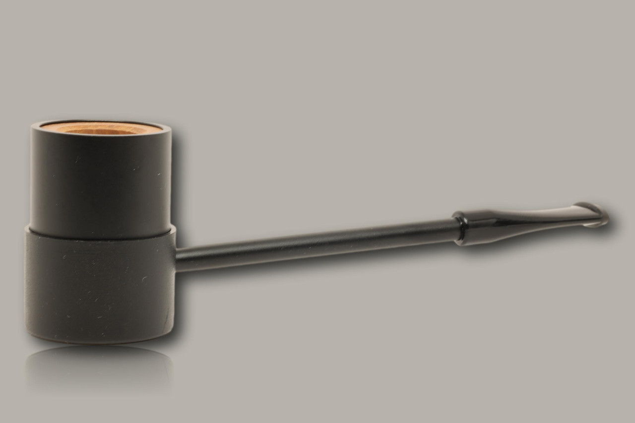 Nording Compass Black Matter Briar Smoking Pipe with pouch