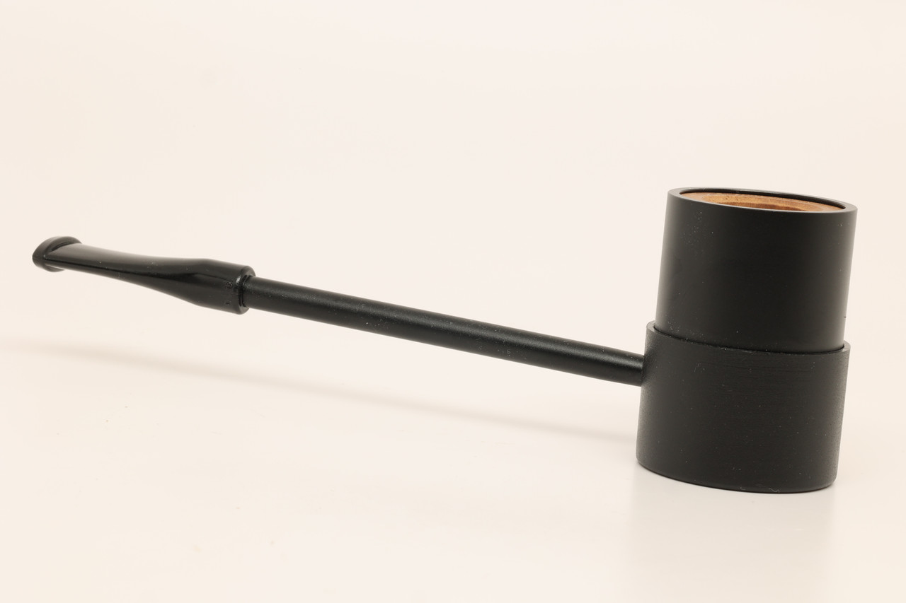 Nording Compass Black Matter Briar Smoking Pipe with pouch