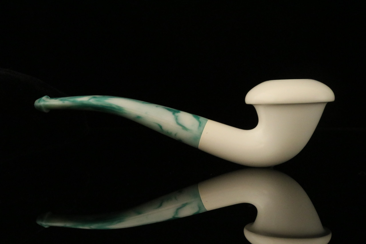 srv - Calabash Block Meerschaum Pipe with case M2296
