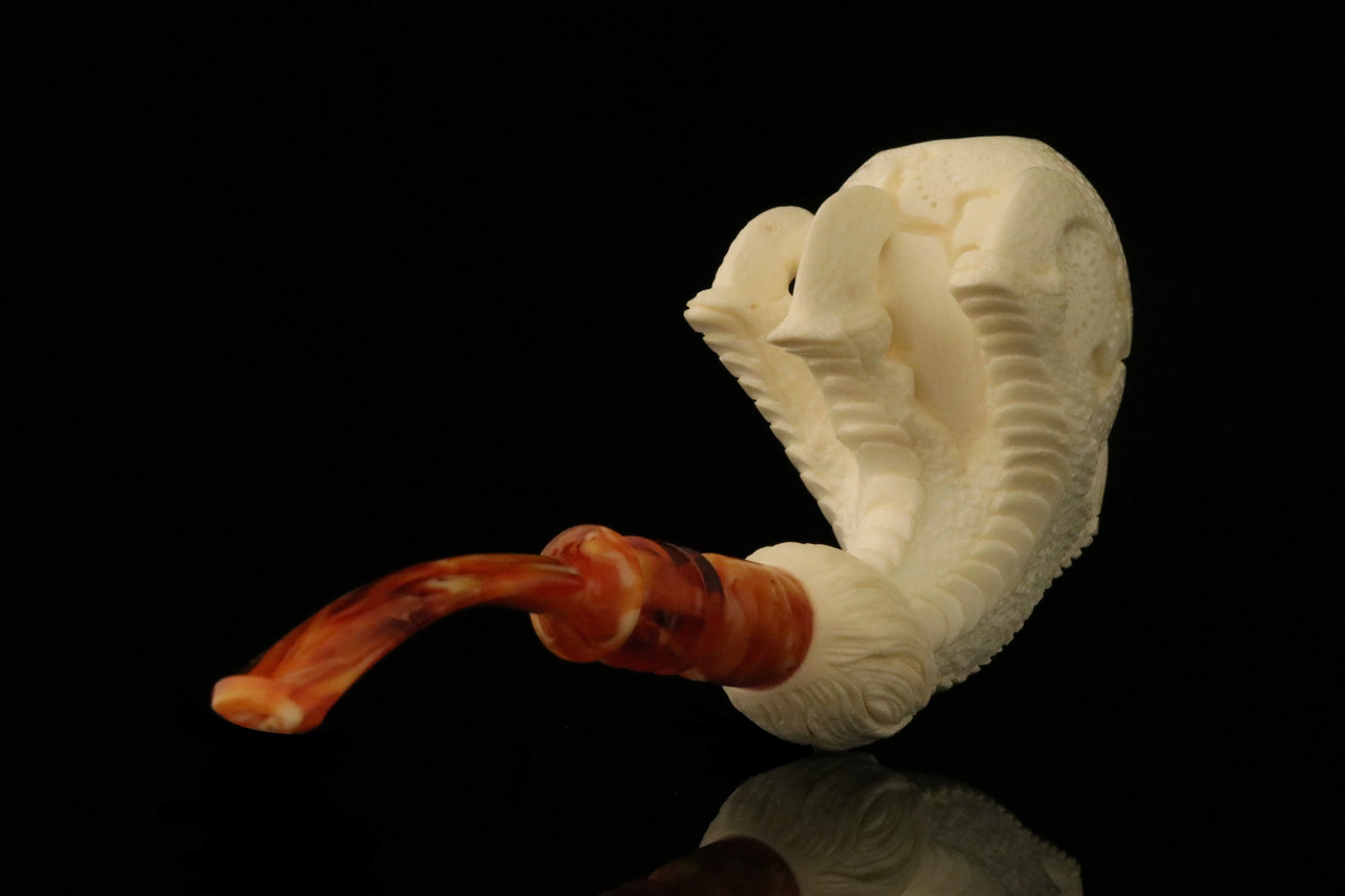 srv - Eagle's Claw Block Meerschaum Pipe with fitted case