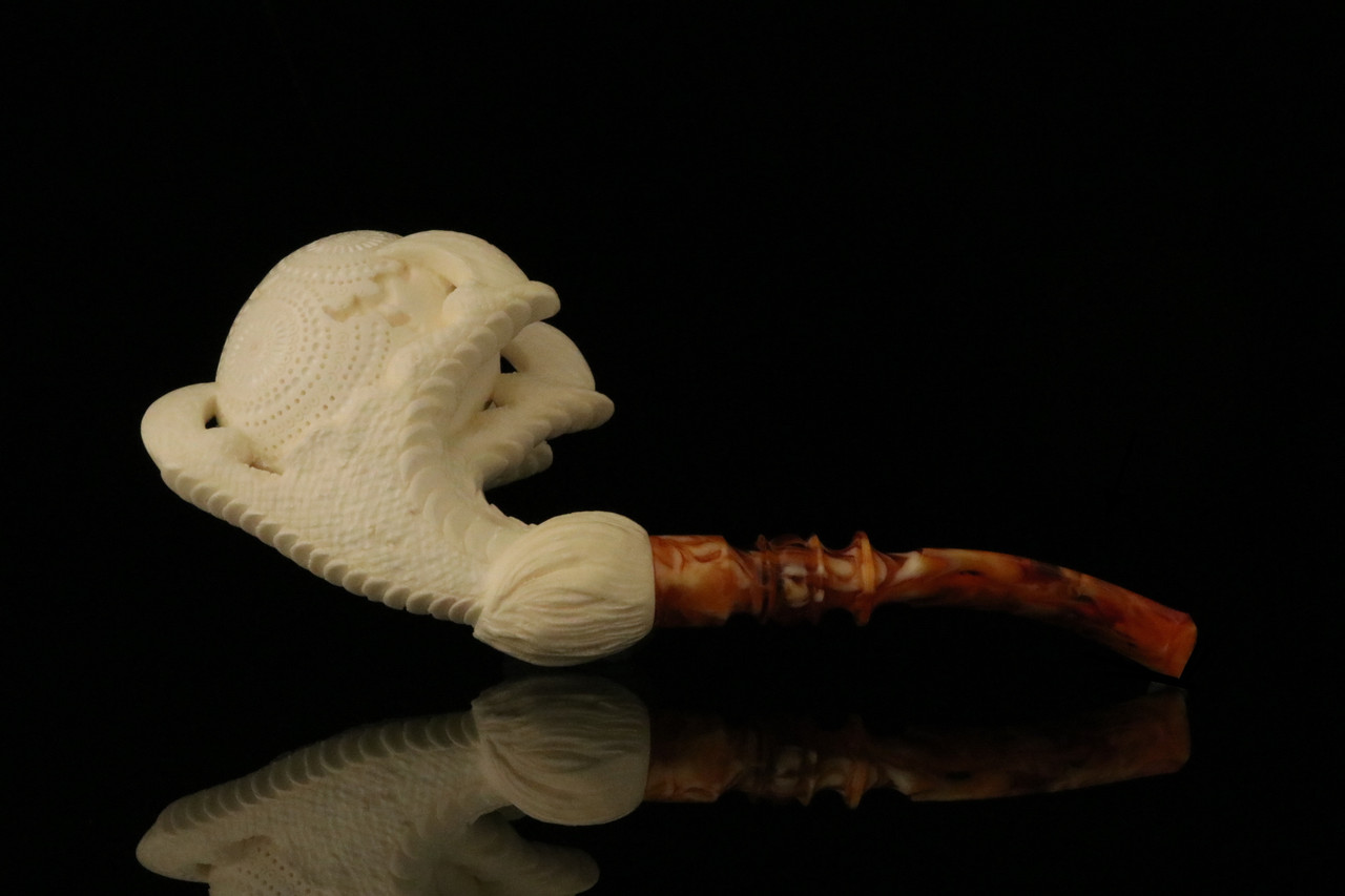 srv - Eagle's Claw Block Meerschaum Pipe with fitted case