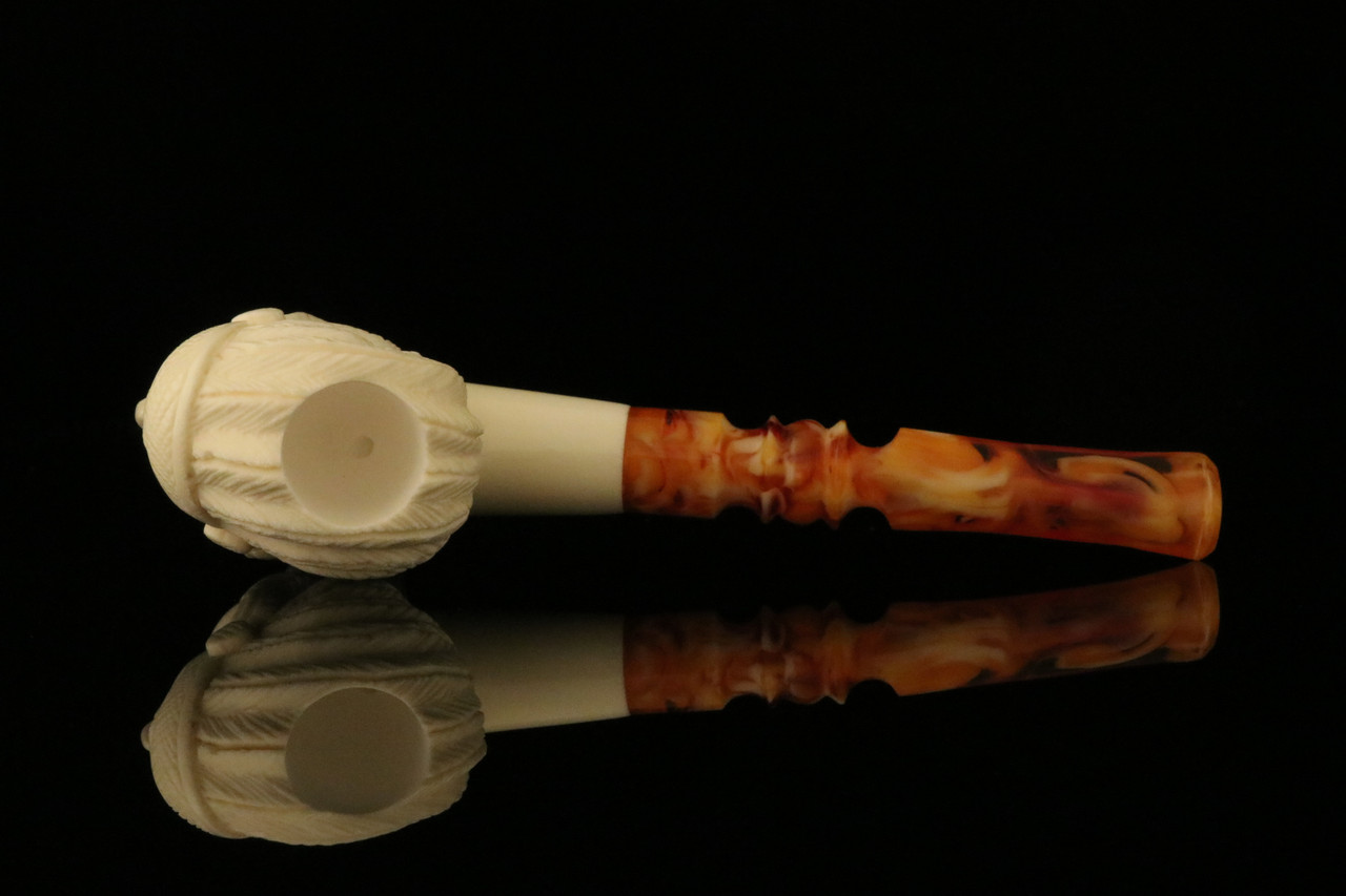 srv - Big Chief Block Meerschaum Pipe with fitted case