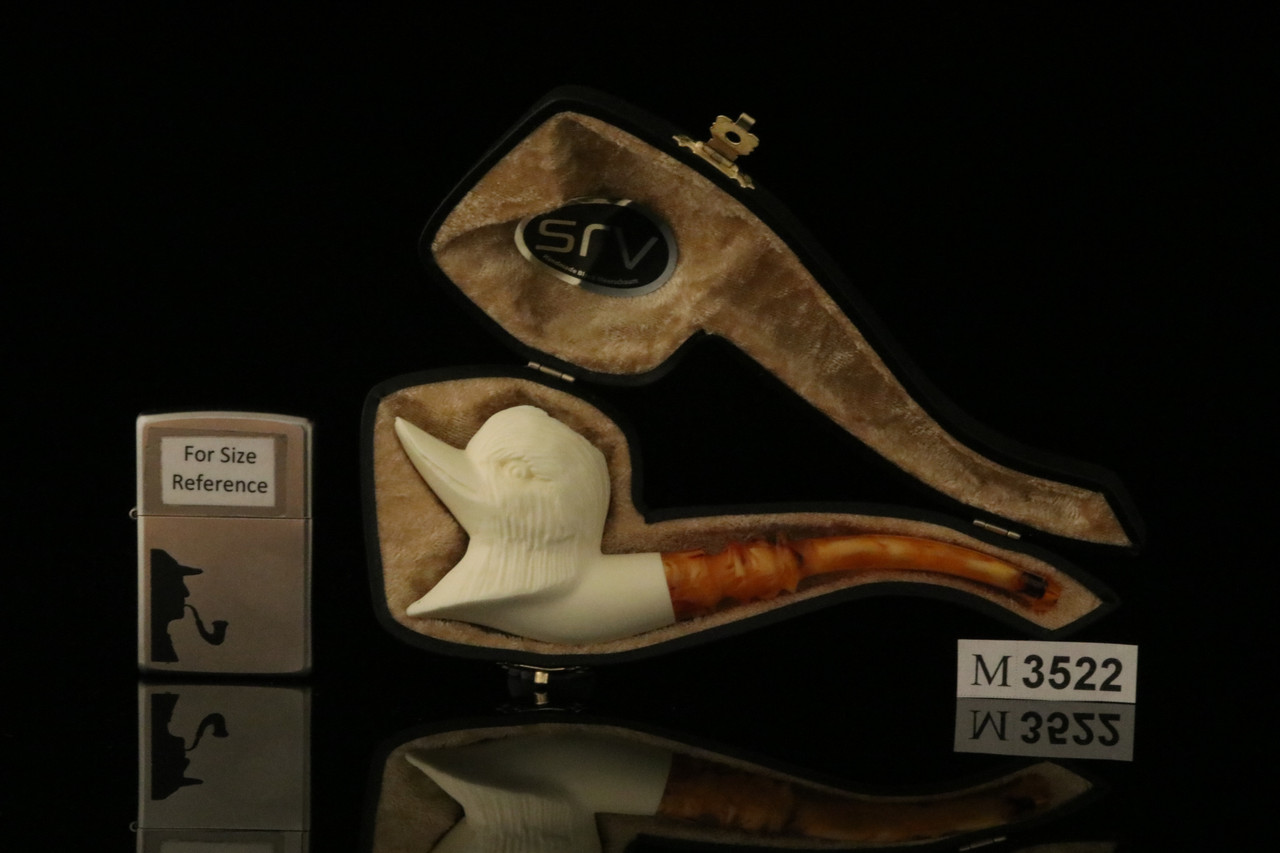 srv - Duck Block Meerschaum Pipe with fitted case