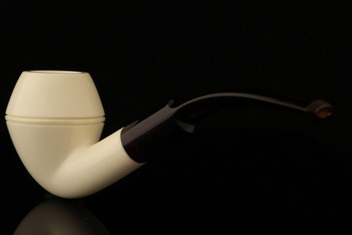 Rhodesian Block Meerschaum Pipe with fitted case 14525