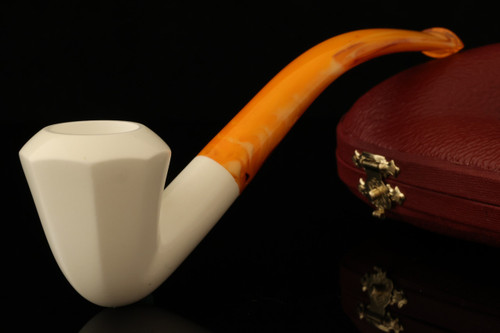 Octagon Block Meerschaum Pipe with fitted case 14398r