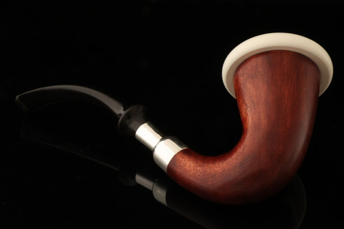 Calabash Meerschaum Pipe L Mahogany Wood with custom case