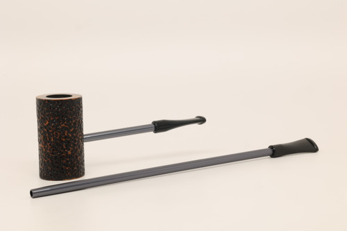 Nording Compass Brown Rustic Dual Stem Briar Smoking Pipe