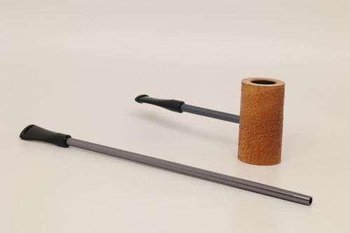 Nording Compass Natural Rustic Dual Stem Briar Smoking Pipe