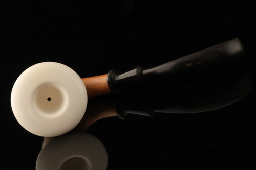 Calabash Meerschaum Pipe L Mahogany Wood comes with case