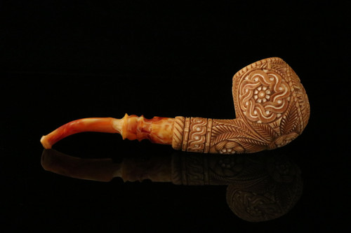 srv USMC US Marine Corps Block Meerschaum Pipe with case