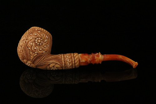 srv USMC US Marine Corps Block Meerschaum Pipe with case