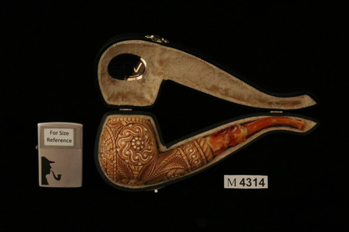 srv USMC US Marine Corps Block Meerschaum Pipe with case