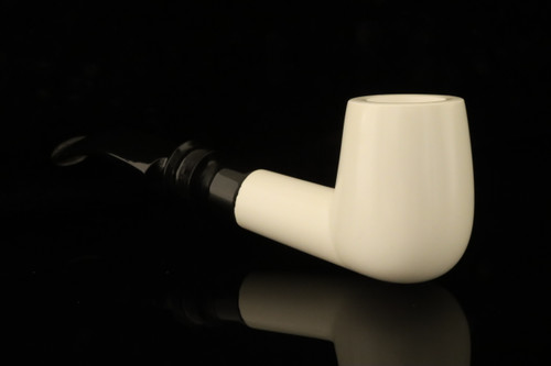 srv Premium - Bent Billiard Block Meerschaum Pipe with fitted case