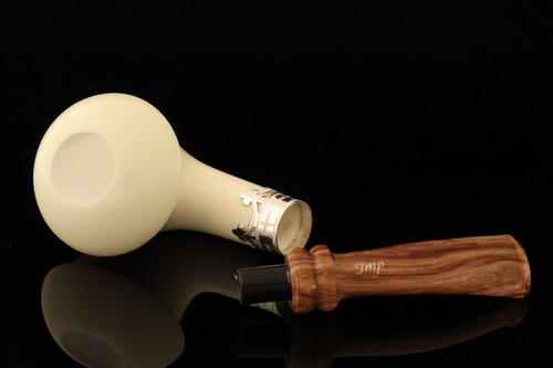 IMP Meerschaum Pipe - Calabash - Hand Carved 9 mm Filter Pipe with case