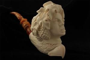 Lady Bacchus with Eagle Meerschaum Pipe with custom case