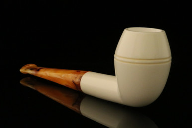 Straight Rhodesian Block Meerschaum Pipe with fitted case