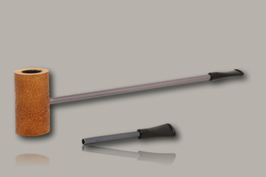 Nording Compass Natural Rustic Dual Stem Briar Smoking Pipe