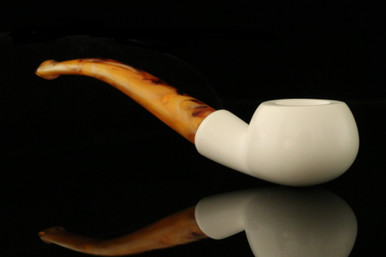 srv - Diplomat Block Meerschaum Pipe with fitted case