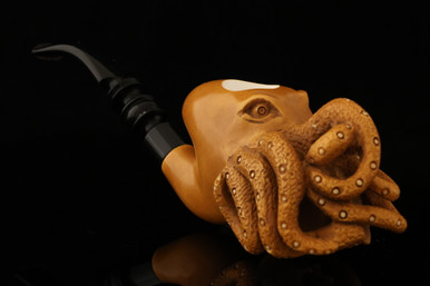 srv - Octopus Block Meerschaum Pipe with fitted case