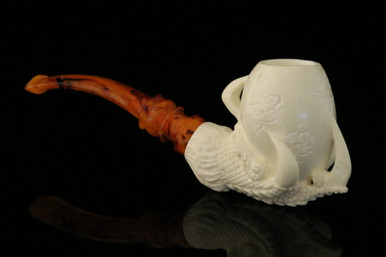 srv - Eagle's Claw Block Meerschaum Pipe with fitted case