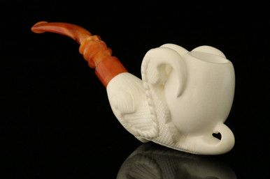 srv - Eagle's Claw Block Meerschaum Pipe with fitted case