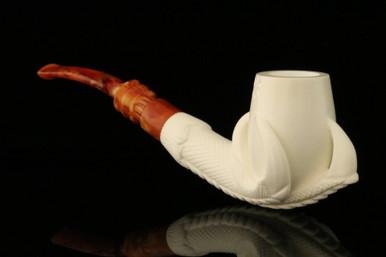 srv - Eagle's Claw Block Meerschaum Pipe with fitted case