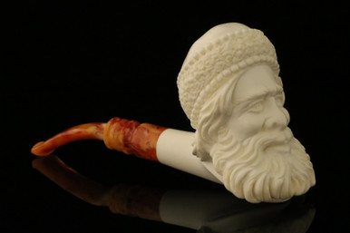 srv - Santa Clause Block Meerschaum Pipe with fitted case