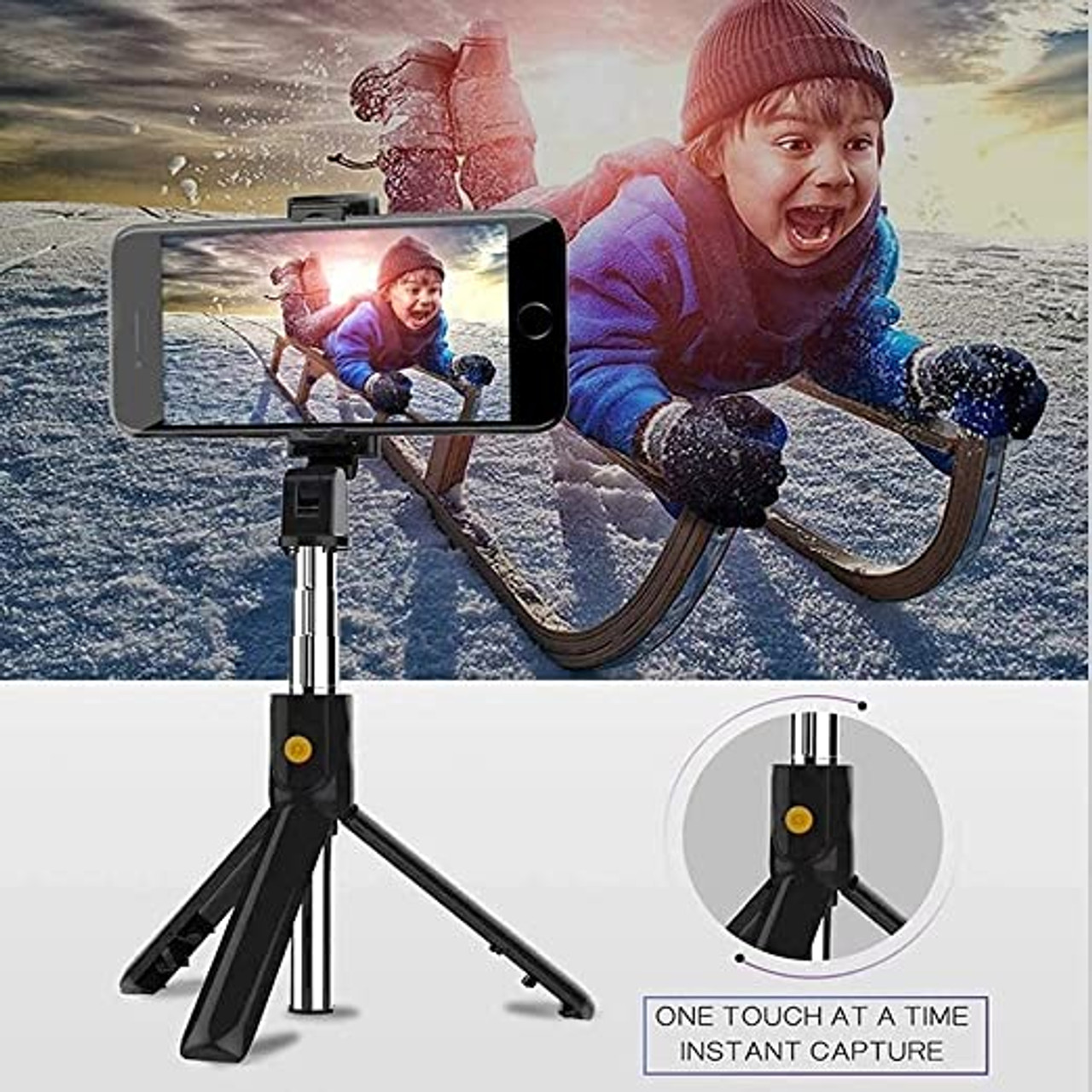 K07 Selfie Stick Bluetooth Extendable Selfie Stick With Wireless