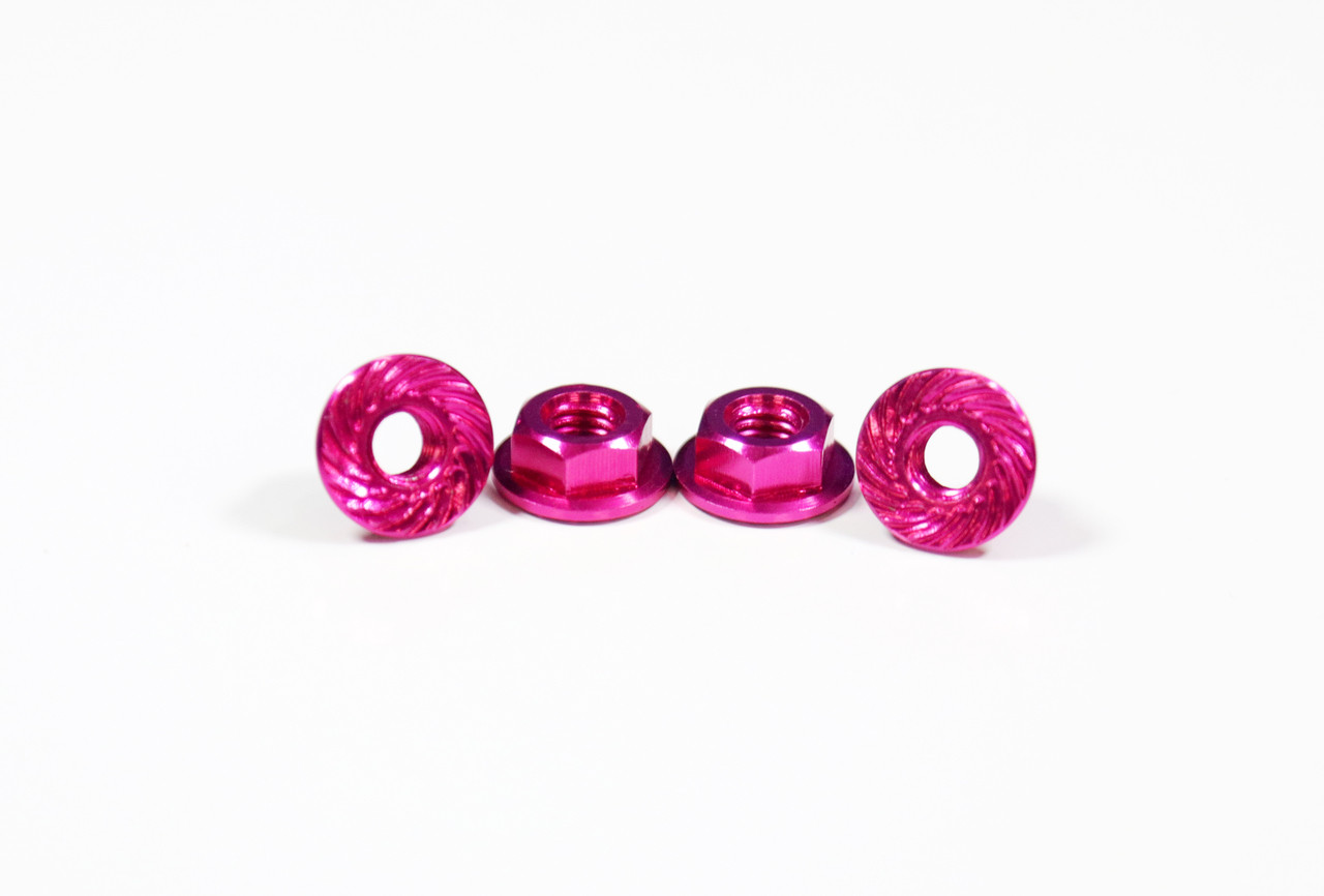 Assault RC Revolver M4 Serrated Wheel Nut Set (Pink) (4) - Assault RC