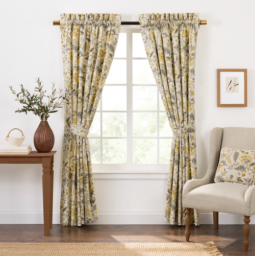 REGENCY - PAIR OF TAILORED PANELS WITH TIEBACKS