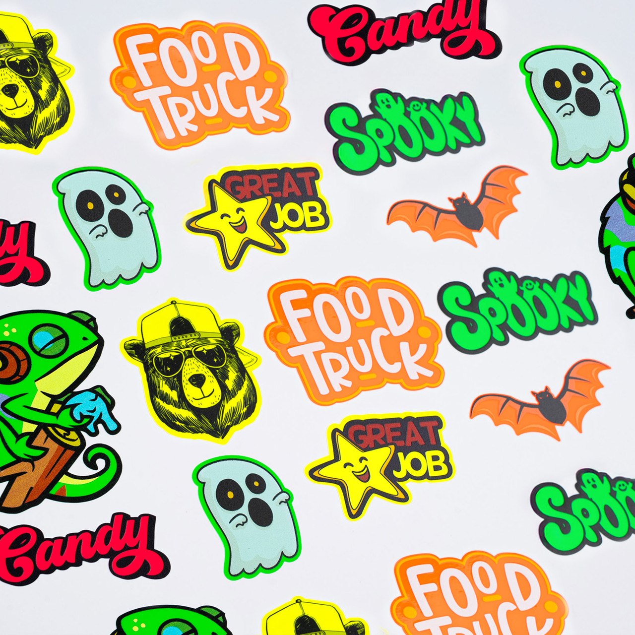 Fluorescent Yellow Sticker Sheet