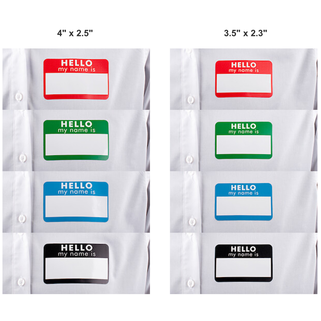 "Hello My Name Is" Vinyl Name Tags 6 pieces