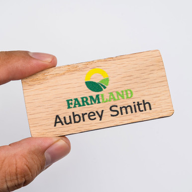 Printed Wooden Name Badge