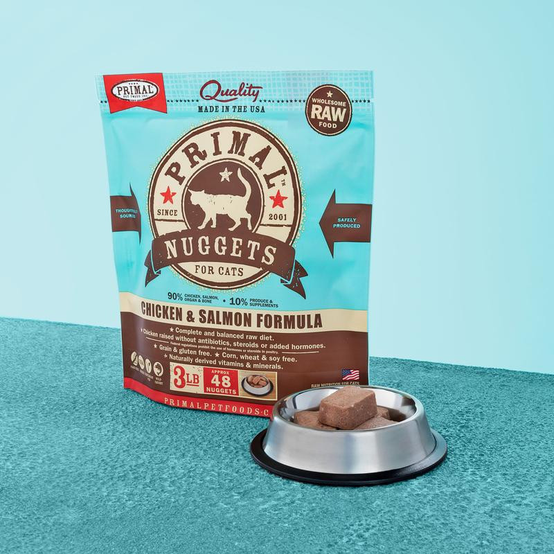 Primal Cat Raw Frozen Nuggets Chicken, 3lb