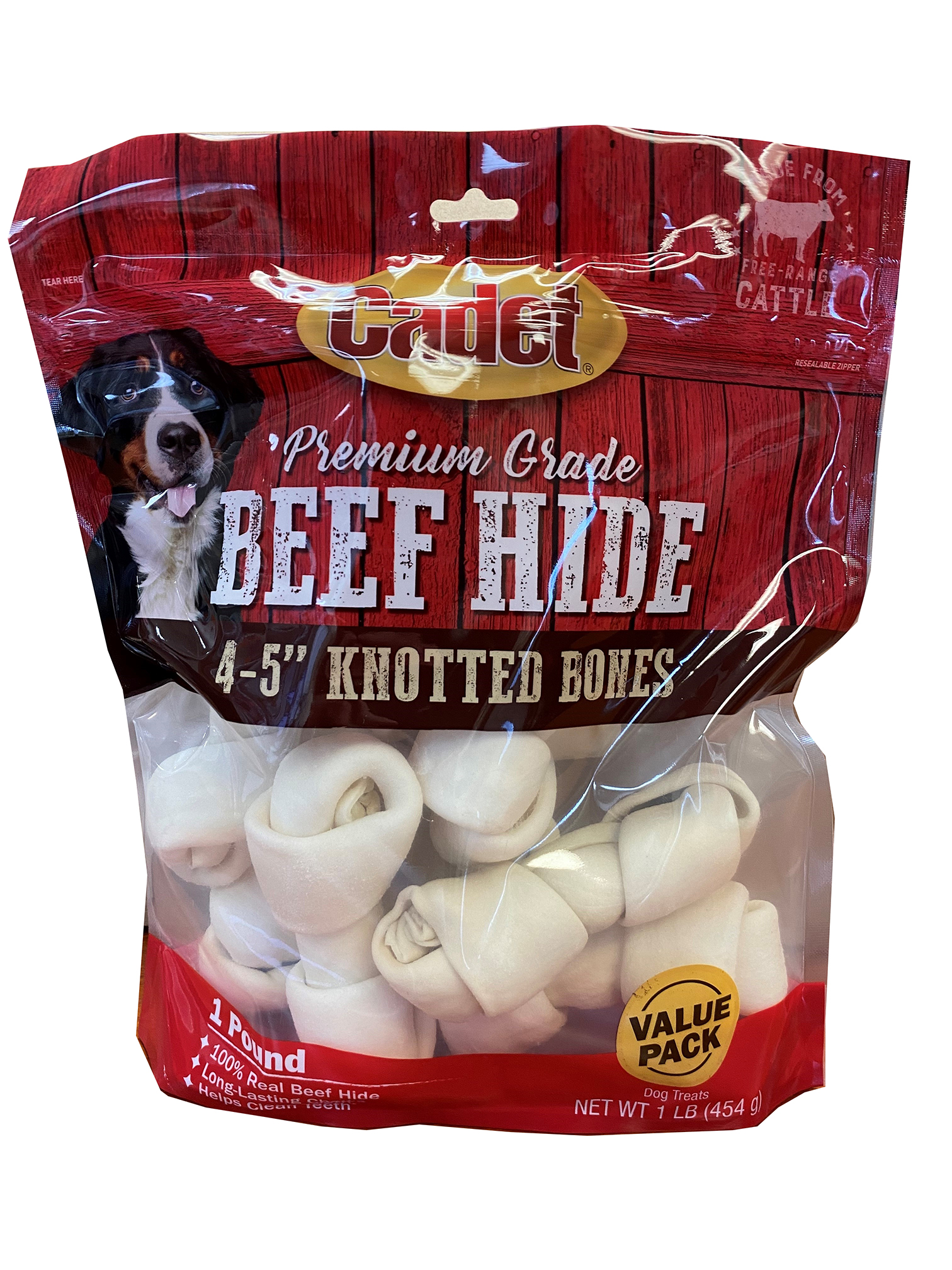 Cadet Knotted Beefhide Bones , 1lb