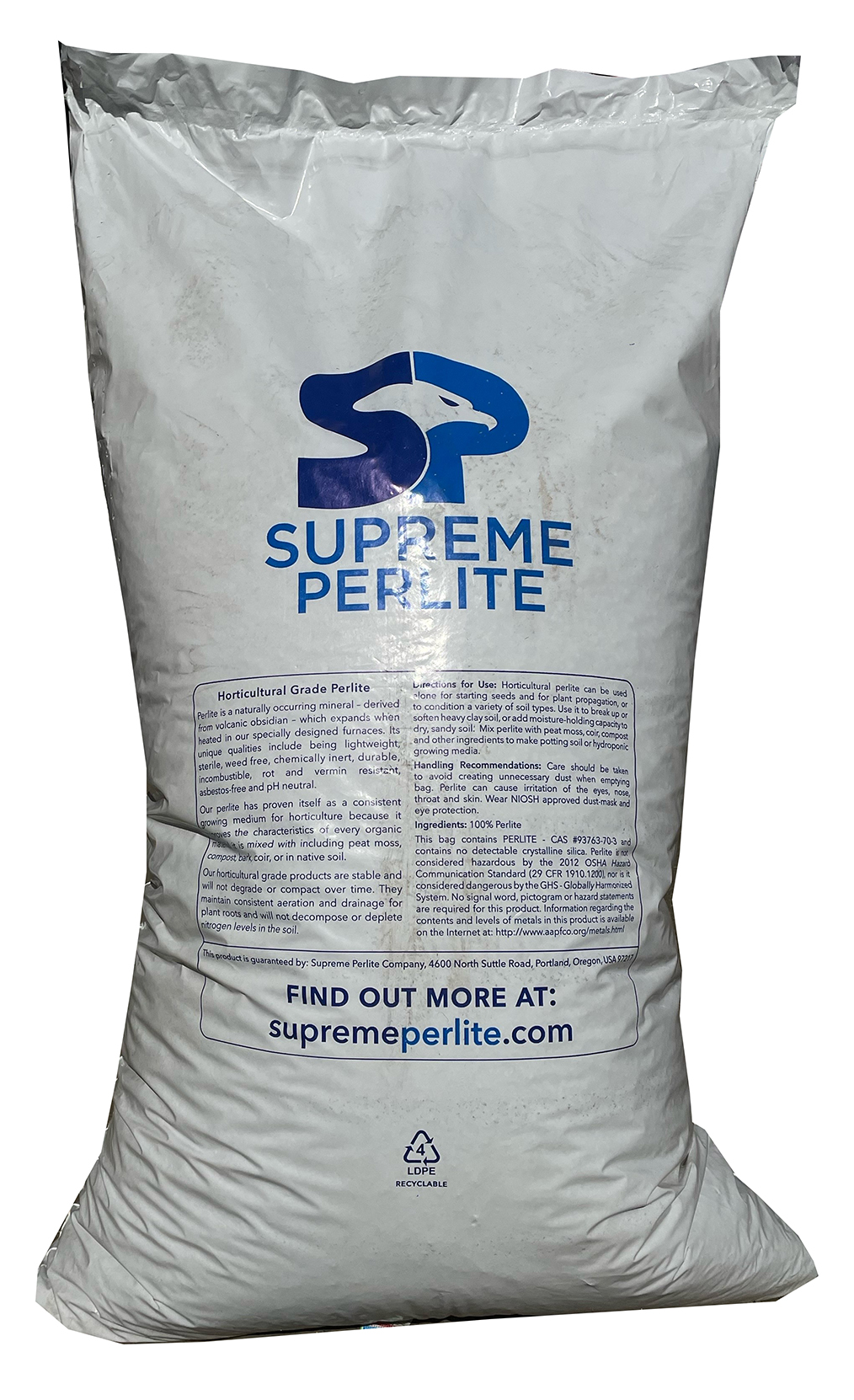 Supreme Perlite 4 Cubic FT