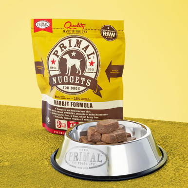 Primal Dog Raw Frozen Nuggets Rabbit, 3lb