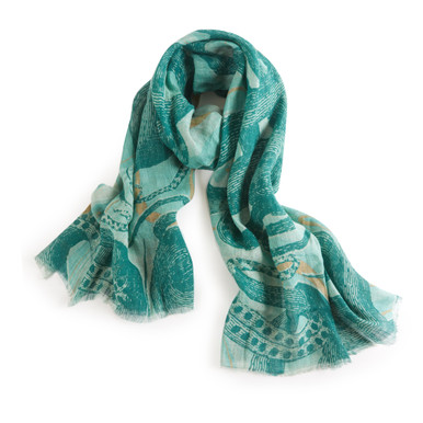 THOMAS PAUL VIZCAYA OCTOPUS LINEN SHAWL - shopthomaspaul.com