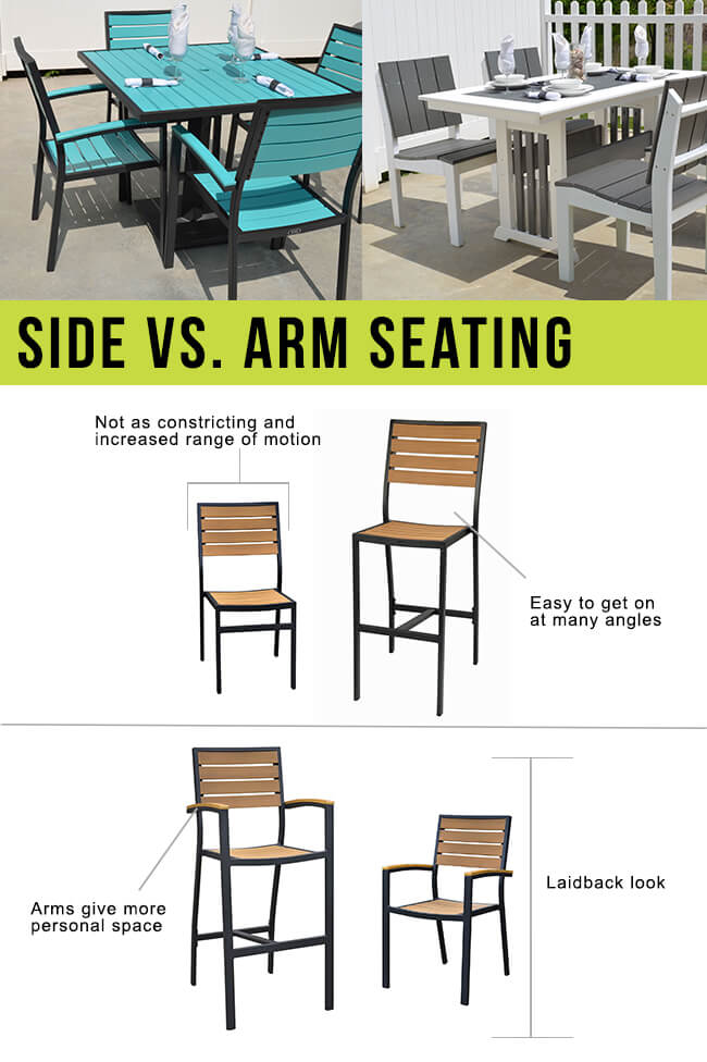 Squeezing In: Side Chairs vs. Arm Chairs - East Coast Chair and Barstool