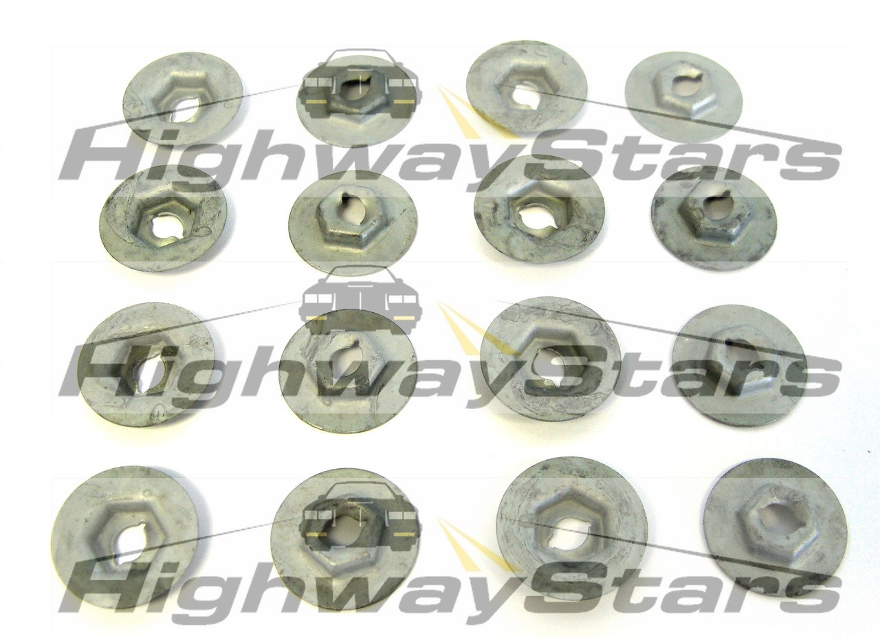 Retainer nuts ( set of 16) for Highway Stars GM Licensed Door Escutcheons